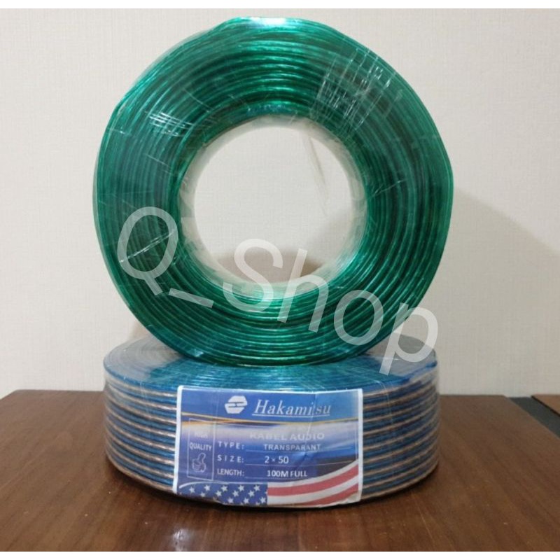 Jual Kabel Transparan HAKAMITSU 2x50, 100 Meter Full ( Kabel Serat ...