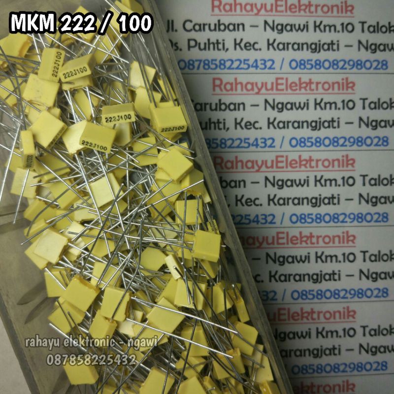 Jual CAPASITOR MKM 222 100V ( ISI 10 ) | Shopee Indonesia