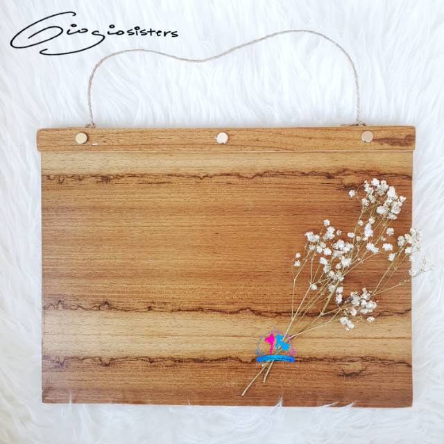 Jual Hanging Rustic Wood Board Craft | Papan Kayu Rustik dg gantungan ...
