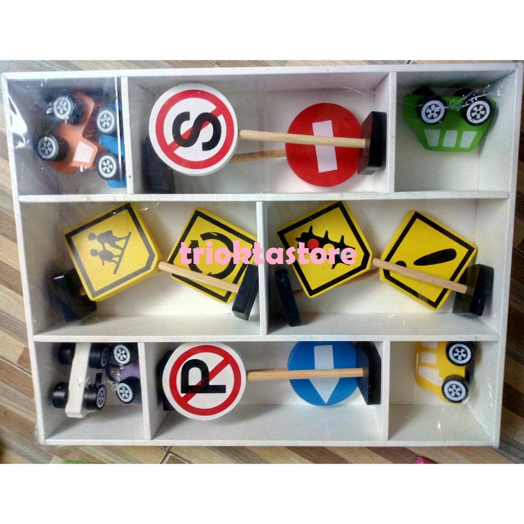 Jual Mainan Anak Edukasi Maket Transportasi Rambu Lalu Lintas Polisi ...