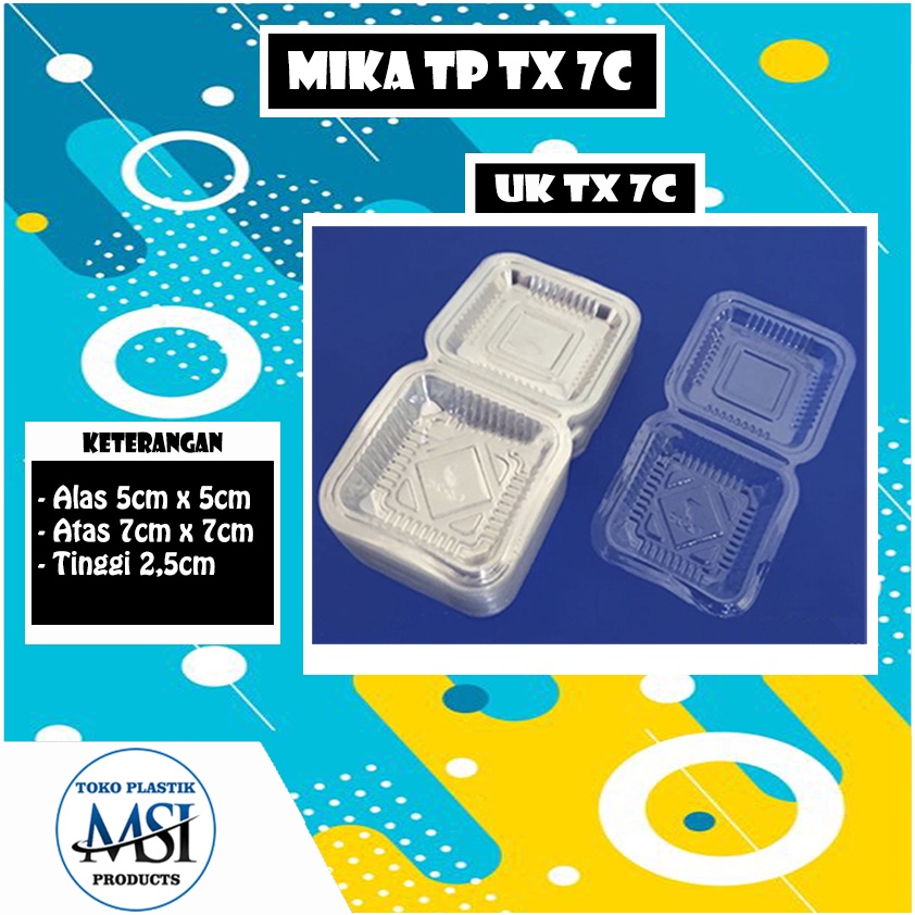 Jual Mika ukuran 7C / Mika Kue TX-7C/ Mika Jajan Pasar / Mika Tempat Nasi Kuning / Mika Kotak ...