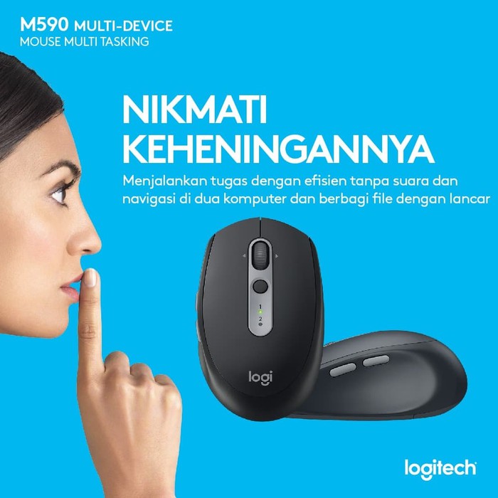 Jual LOGITECH MOUSE WIRELESS M590 MOUSE BLUETOOTH M 590 SILENT - Black | Shopee Indonesia