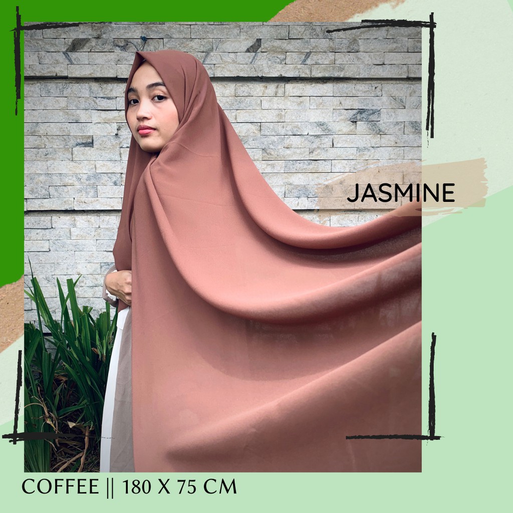 Jual Rumei pashmina JASMINE Hijab Pasmina Segi Empat JASMINE COFFEE ...