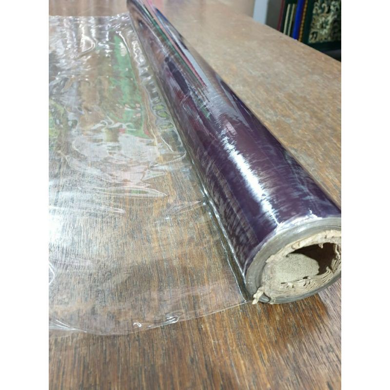 Jual Plastik Mika Roll Tebal 0.25A 1m x 1.37m METERAN Plastik Bening Tebal Lemas, Taplak Meja ...