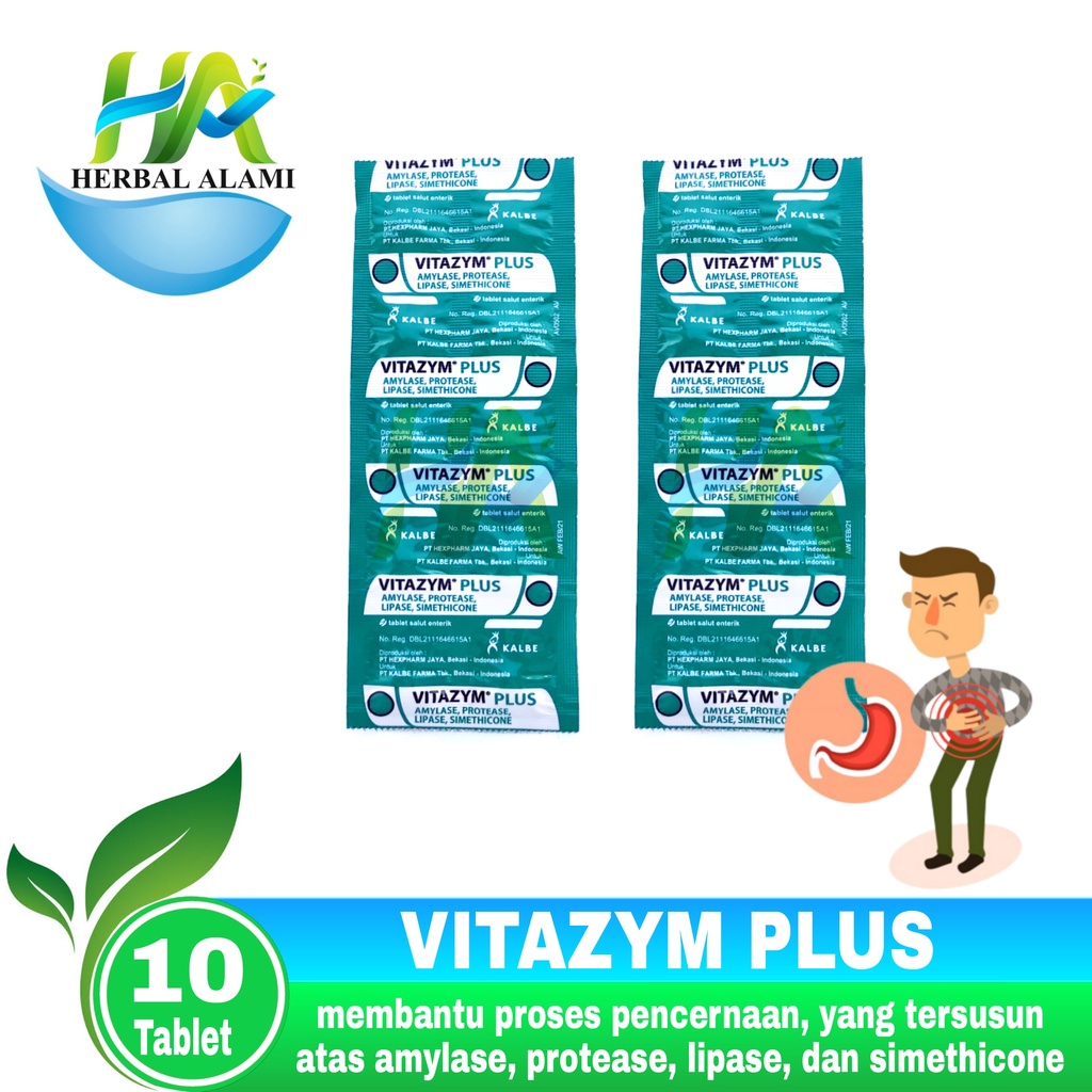Jual Vitazym Plus Tablet Persetrip - Obat Pencernaan, Kembung dan Mual ...