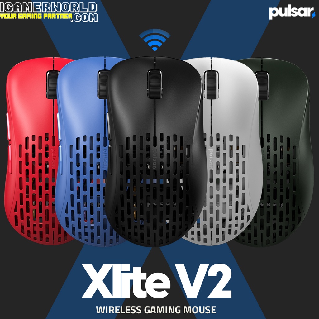 Jual Pulsar XLITE V2 WIRELESS 59g PAW3370 Ultralight Ergonomic Gaming ...