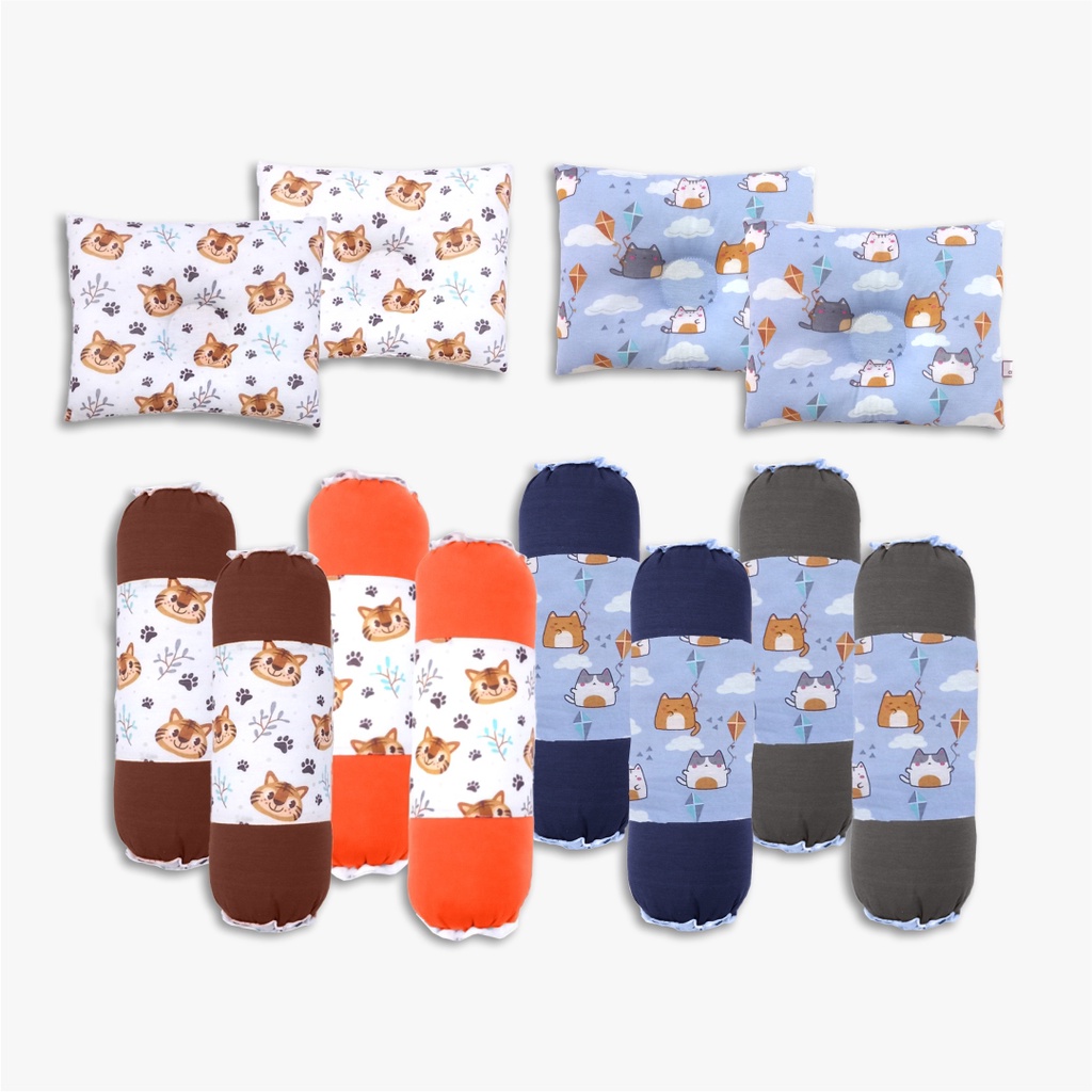 Jual Cintaka Bantal Guling Bayi Print Motif Cute Cat atau Tiger ...