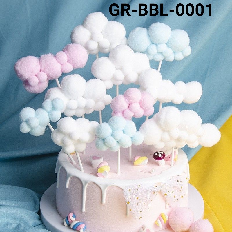 Jual GR-BBL-0001 Cake topper hiasan kue cloud bola awan | Shopee Indonesia