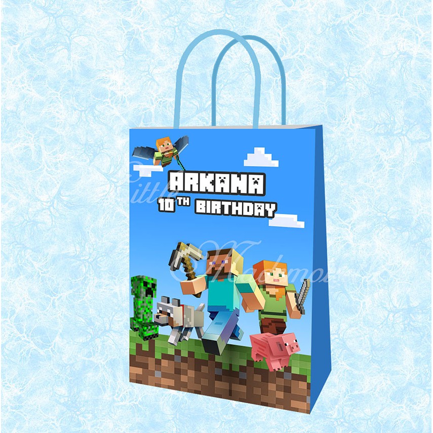 Jual Tas Ulang Tahun Anak / Goodie Bag Anak / Paper Bag Minecraft ...