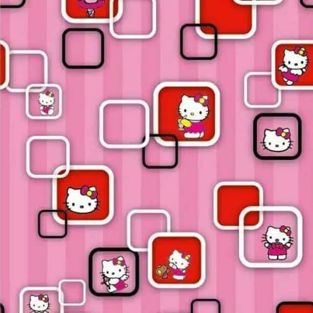 Jual Walpaper dinding hellokitty kotak 50 || wallpaper hello kitty | Shopee Indonesia