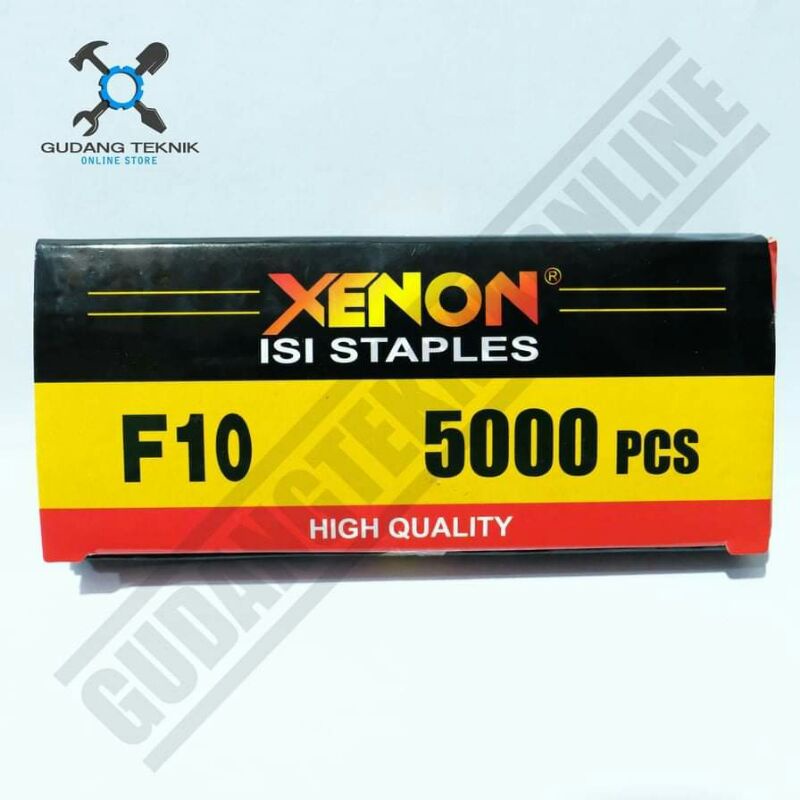 Jual XENON F10 ISI STAPLES MESIN PAKU TEMBAK REFILL AIR NAILER STAPLER ...