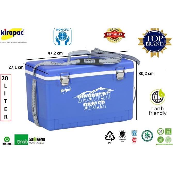 Jual KIRAPAC Discovery Kotak Emas / Cool Box / Cooler Box 20 Liter 3535 ...