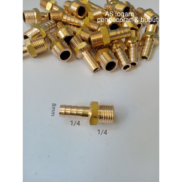 Jual nepel selang 1/4x1/4 kuningan termurah | Shopee Indonesia