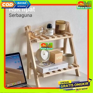Jual Rak Susun kayu Mini Serbaguna | Rak Meja Rakit Multifungsi ...