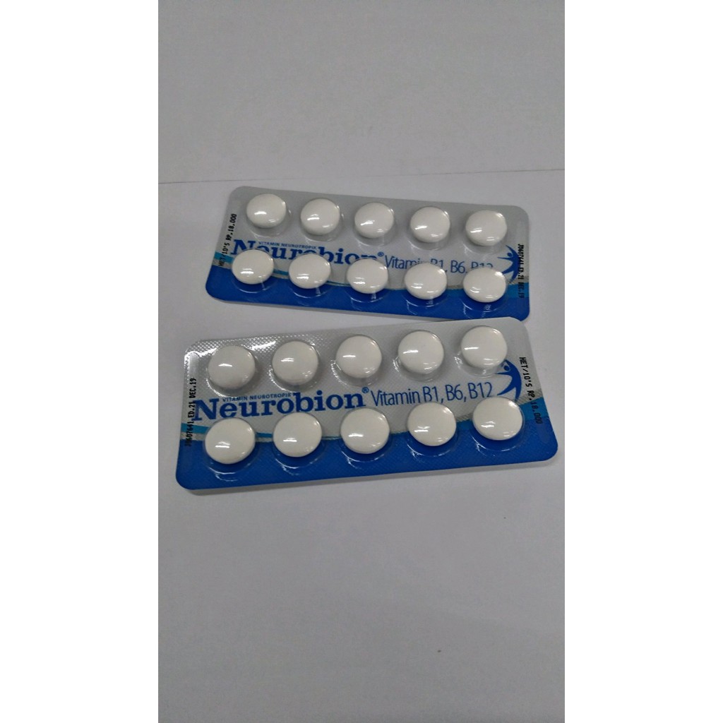 Jual VITAMIN NEUROTROPIK NEUROBION PUTIH MERCK BLISTER ISI 10 TABLET ...