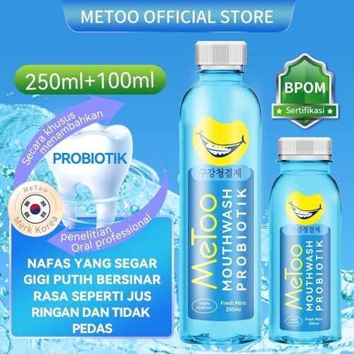 Jual MeToo MouthWash Probiotik Cold Mint/Fresh Mint [OBAT KUMUR] BPOM ...