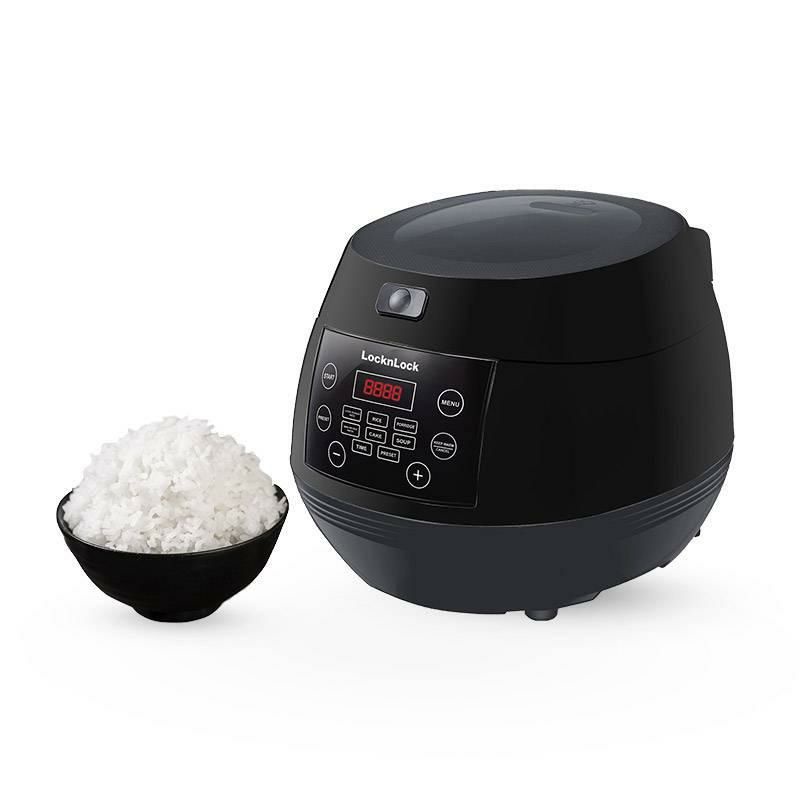 Jual Rice Cooker LocknLock Small Low Carbo 1 L Hitam & Bonus RESEP ...