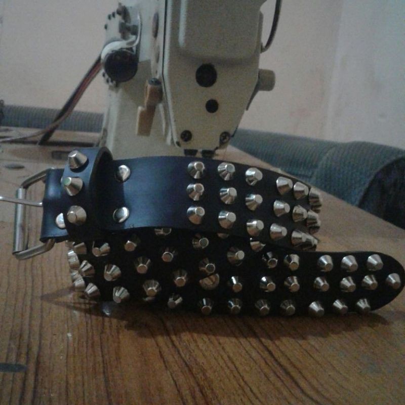 Jual Eightball cone 3row full belt/sabuk punk /sabuk spike | Shopee ...