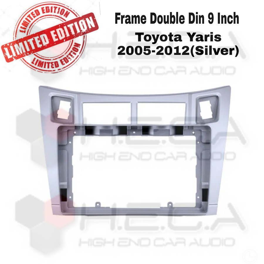 Jual Frame 9" TOYOTA YARIS 2005 - 2012 Double Din 9 inch Silver ...
