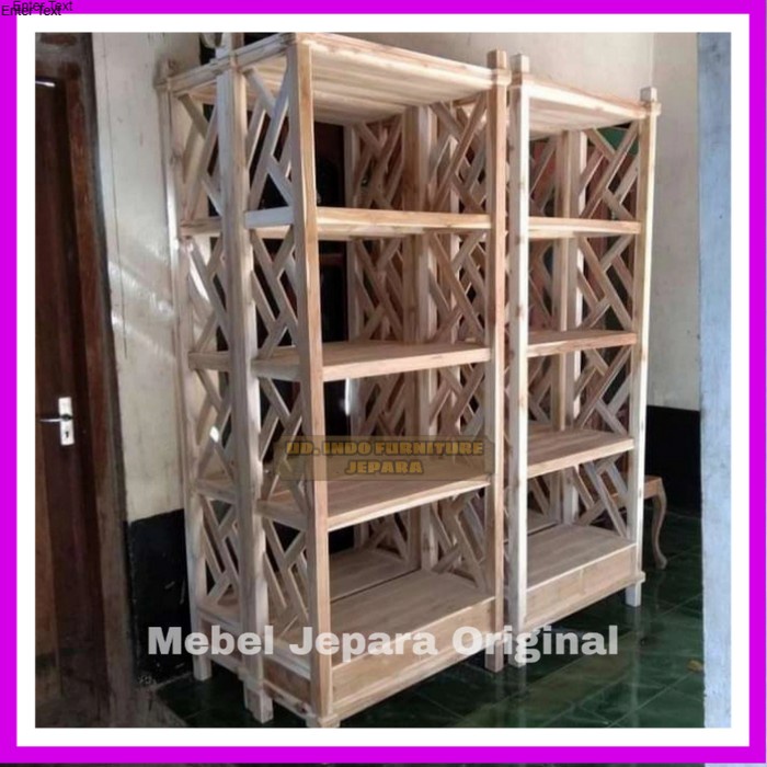 Jual lemari rak berkas kantor/ kerja/ buku besar kayu jati laci 2 ...