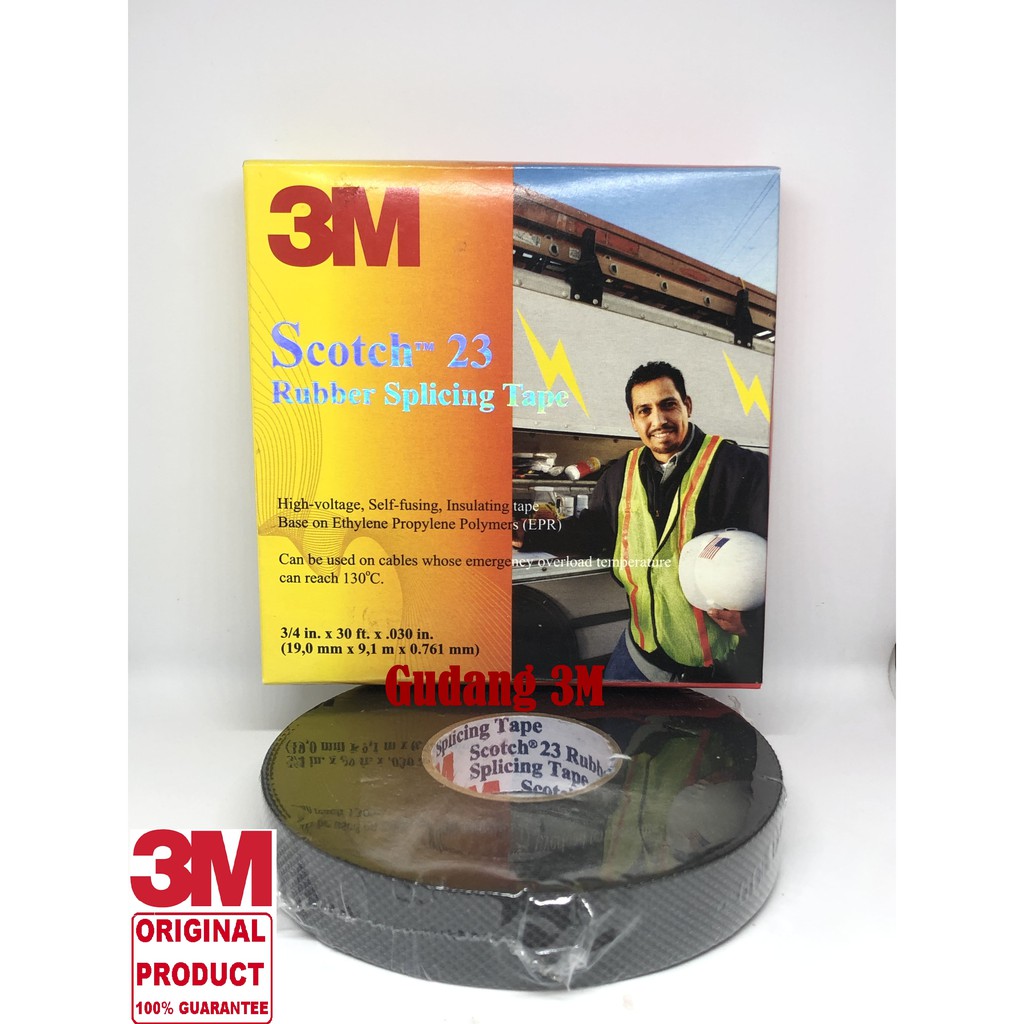 Jual 3M ISOLASI ELECTRICAL / SCOTH 23 TAPE / ISOLASI LISTRIK 3/4 in x ...