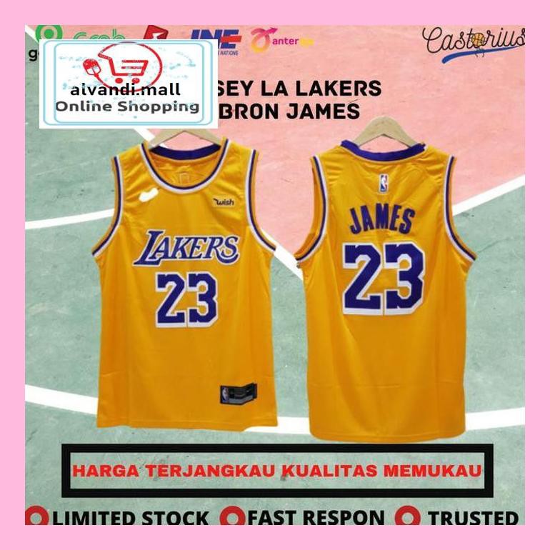 Jual Basket44 Baju Jersey Basket Nba Los Angeles Lakers Lebron James ...