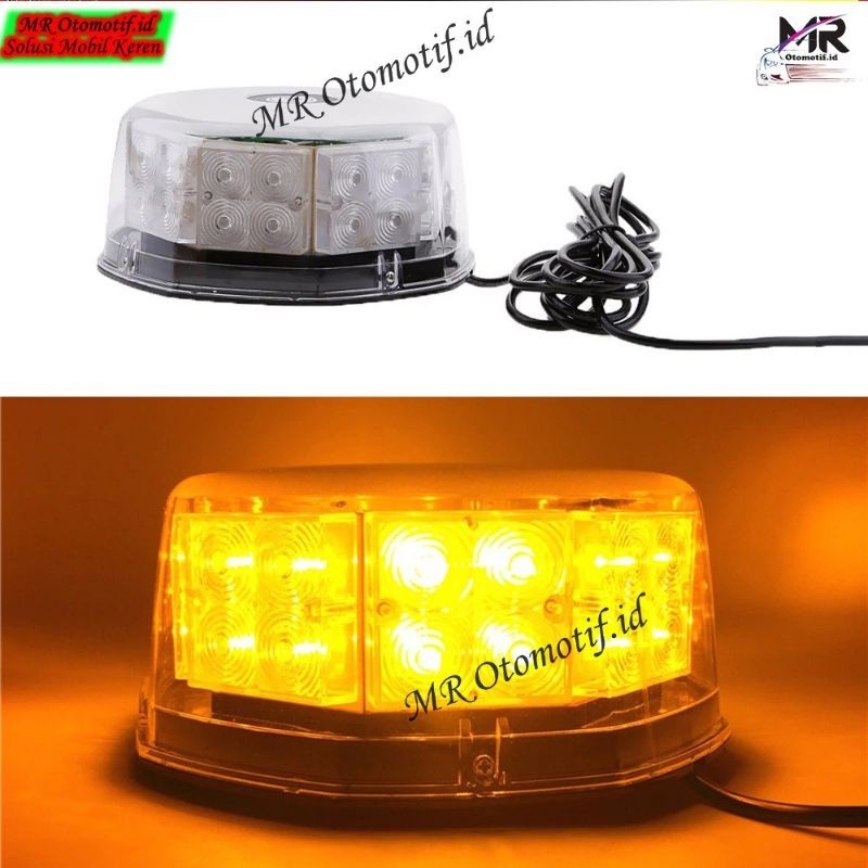 Jual ( BISA COD ) Lampu Rotary Rotari Led Blitz 8 Mode 16 Mata Mobil ...