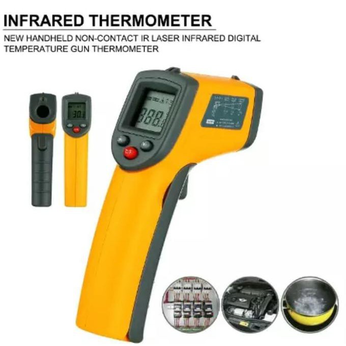 Jual Thermometer infrared digital alat pengukur suhu ruangan | Shopee ...