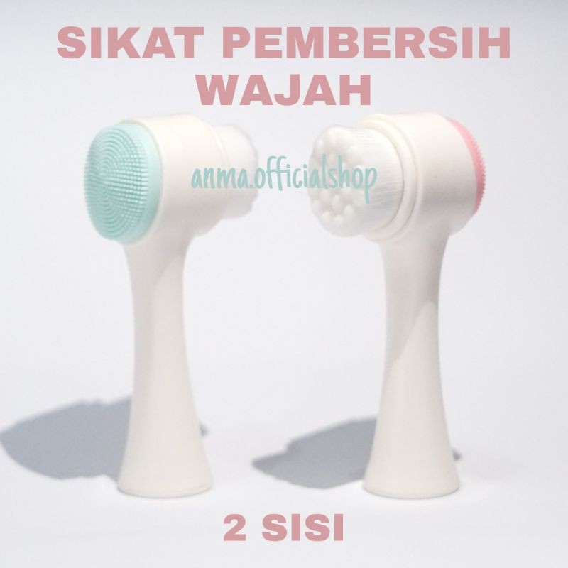 Jual Sikat Plastik Pembersih wajah 2 sisi / Face Cleanshing Brush alat ...