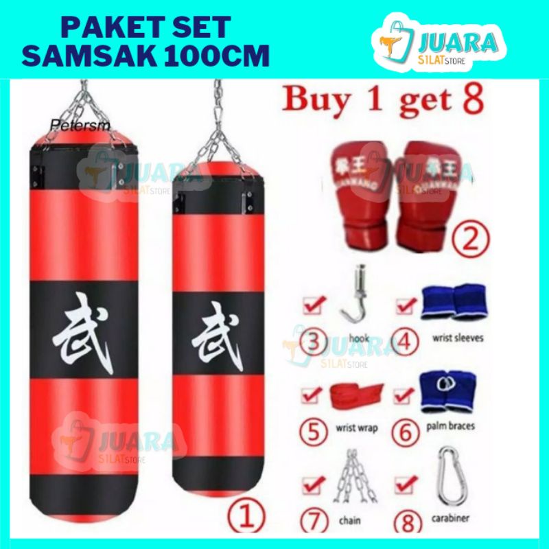 Jual {{TAFFSPORT}} 100CM PAKET SAMSAK TANPA ISI & SARUNG TINJU/ BOXING ...