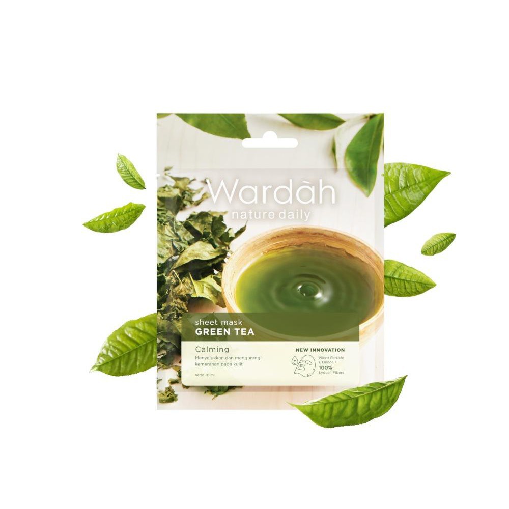 Jual Wardah Nature Daily Sheet Mask Green Tea 20ml | Shopee Indonesia