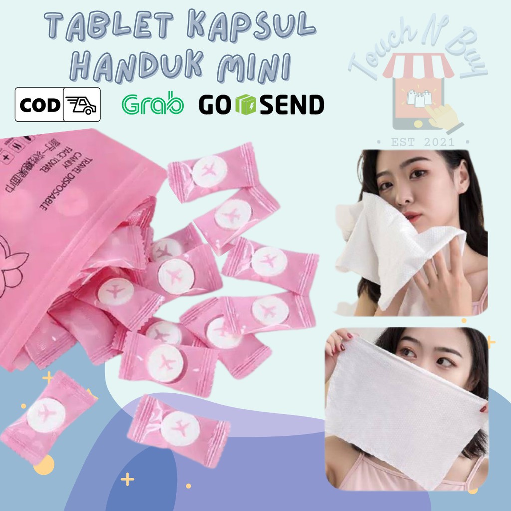 Jual TABLET PIL KAPSUL HANDUK MINI SEKALI PAKAI/ HANDUK MINI ...