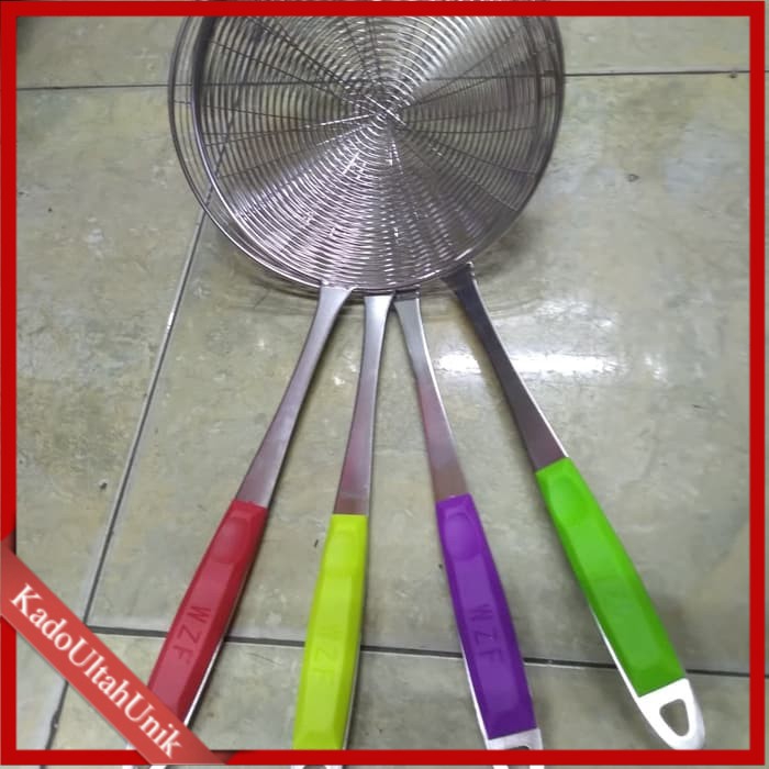 Jual SEROK GORENGAN GAGANG WARNA STENLIS STAINLIS DIAMETER 16cm ...