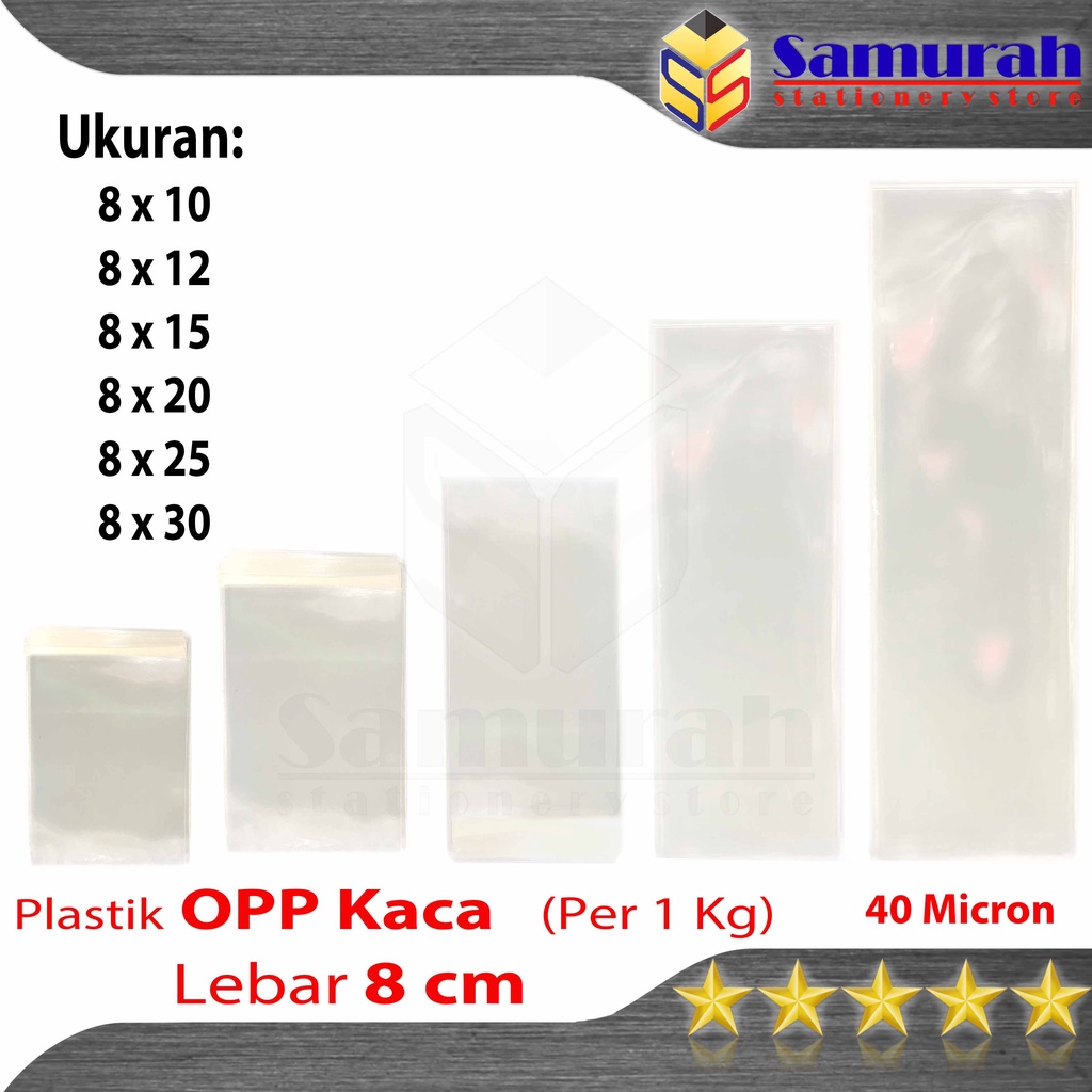 Jual Plastik OPP Kaca Lebar 8 x 10 cm Bening / Plastic Souvenir Ukuran 8x12 - Accesories 8X15 ...