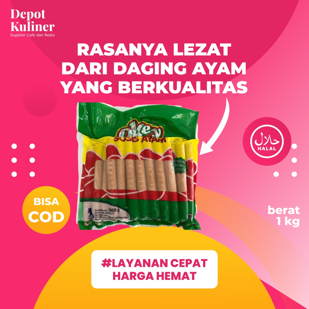 Jual Okey Sosis Ayam isi 1kg / Okey Chicken Sausage | Shopee Indonesia