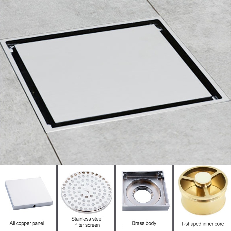 Jual Hidden Floor Drain Kuningqn Black FDJ 6101 Floor Drain Strainer ...