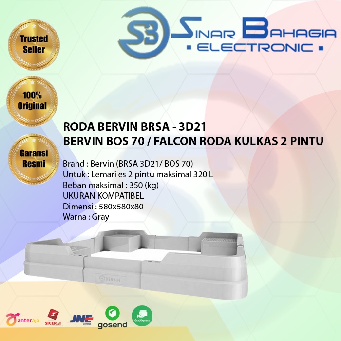 Jual RODA BERVIN BOS 70 RODA KULKAS 2 PINTU (NEW) (KHUSUS BANDUNG ...
