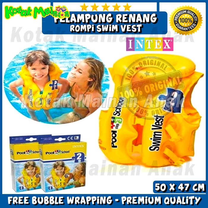 Jual Pelampung Rompi Renang Anak / Baju Berenang INTEX SWIM VEST 58660 ...