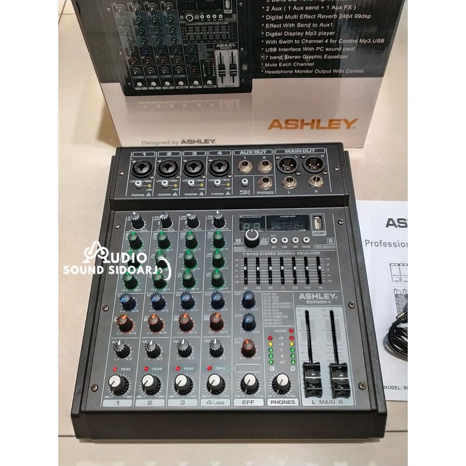 Jual Mixer ASHLEY Samson 4 Effect Reverb Equalizer 7 Band Original Produk | Shopee Indonesia