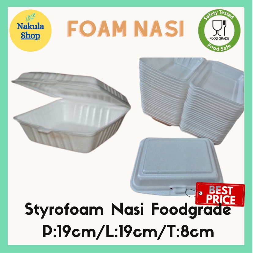 Jual Sterofoam Makanan / Foam Nasi Kotak Foodgrade Murah dan Kuat ...