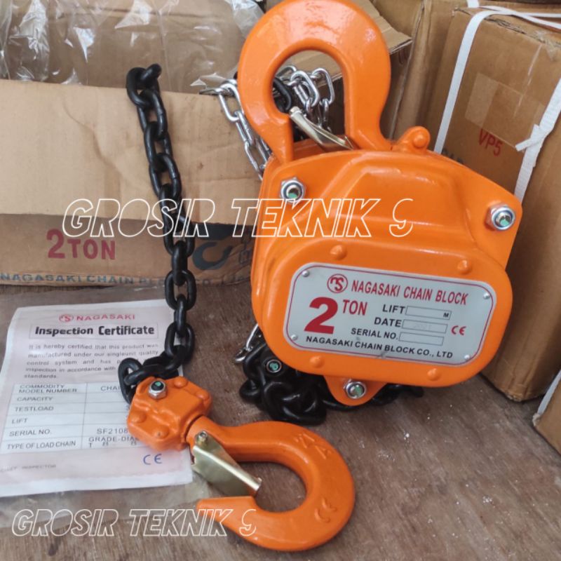 Jual Nagasaki Chain Block Hoist 2 Ton 10 Meter Takel Rantai Katrol ...