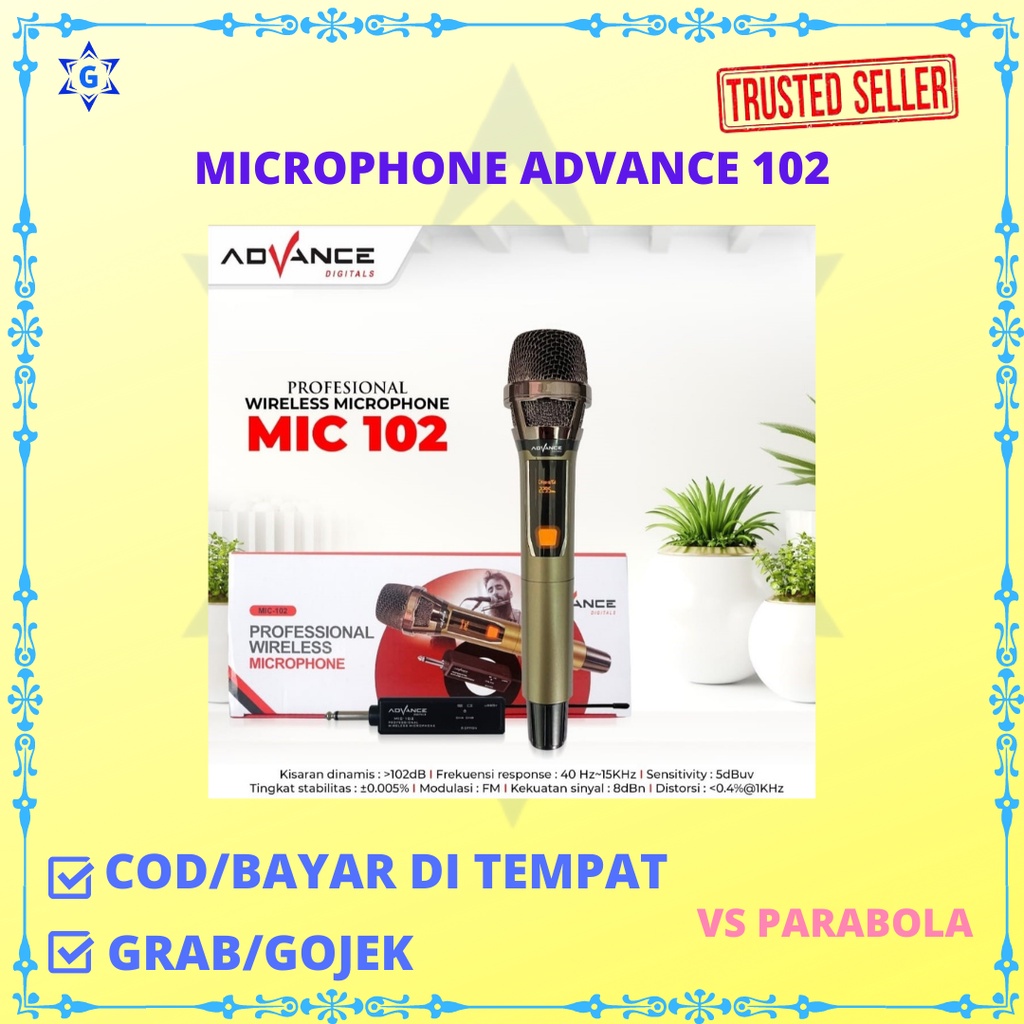 Jual MIC WIRWLESS SINGLE ADVANCE 102 MICROPHONE ADVANCE 102 | Shopee ...