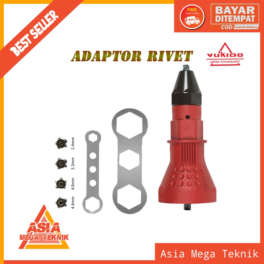Jual Yukido adaptor bor ke rivet universal electric rivet gun alat ...