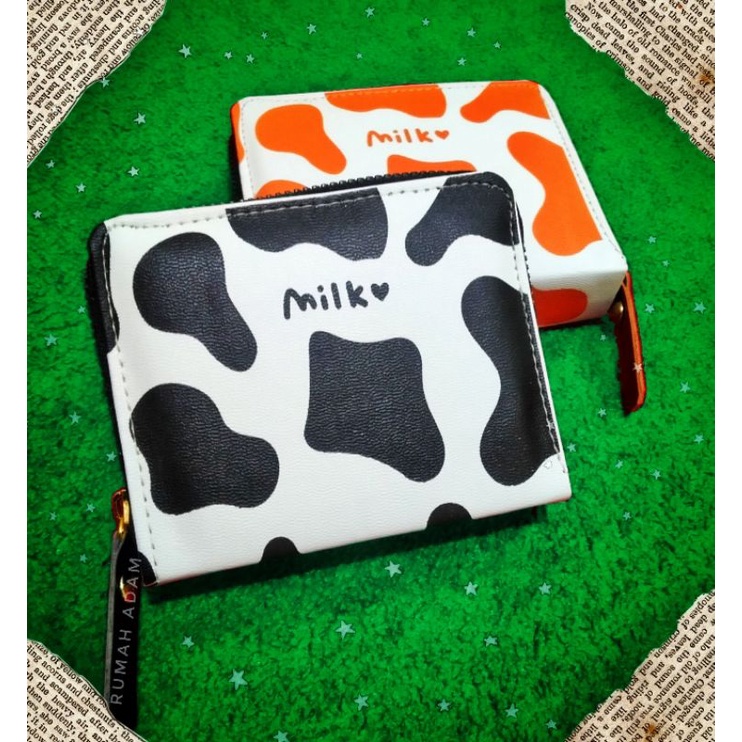 Jual DOMPET MINI KELLY BELLY-MOTIF SAPI-COW-MILK | Shopee Indonesia