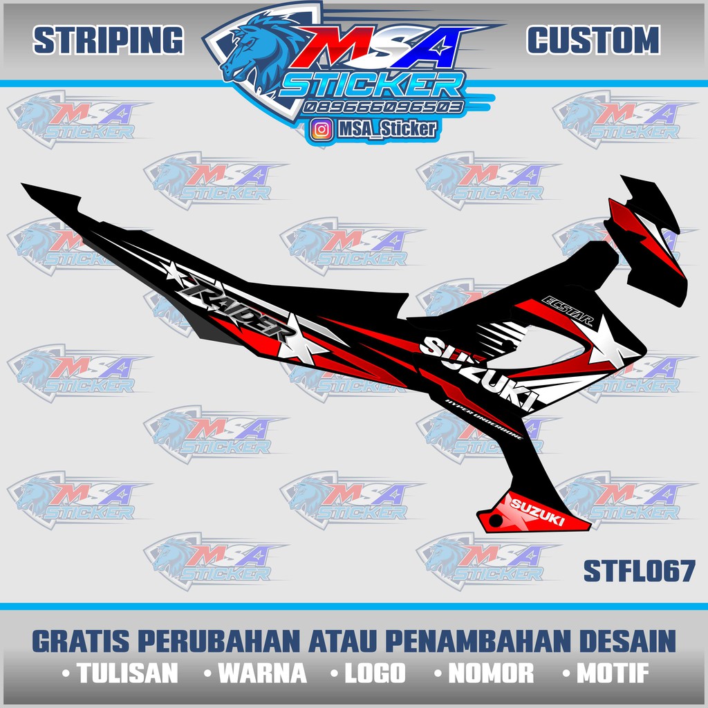 Jual STRIPING CUSTOM SUKA SUKA SATRIA F FACELIFT / STICKER VARIASI ...