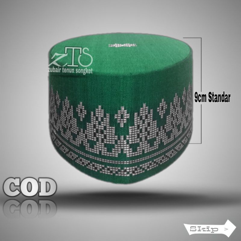Jual Songkok Nu Hijau Songkok Silver Motif tenun Songket Medan Batu ...