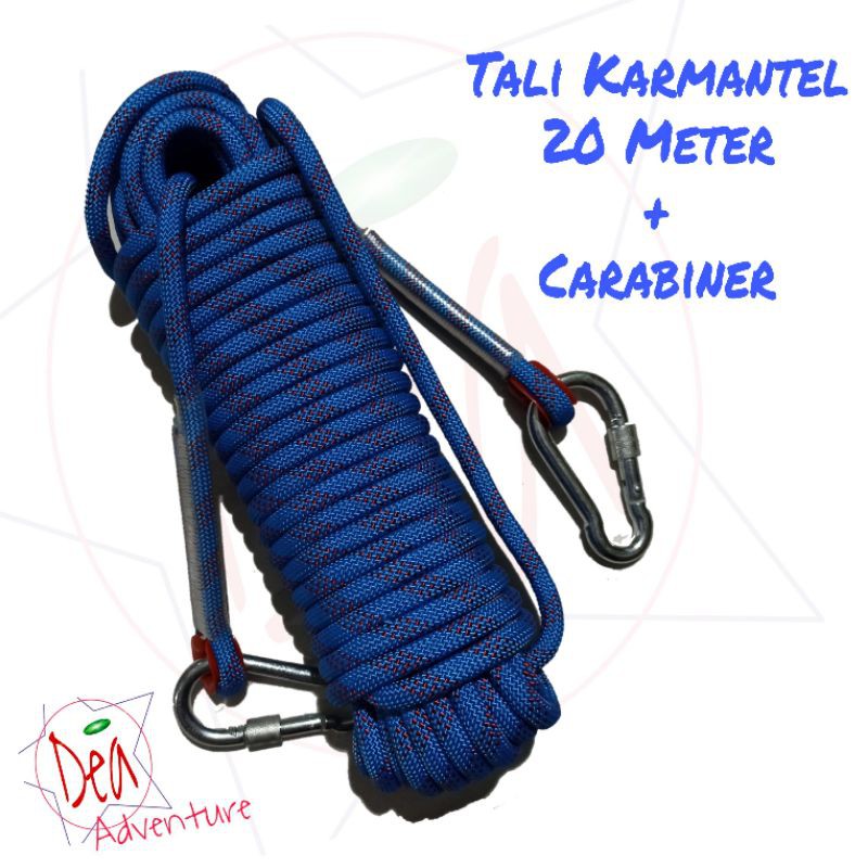 Jual Tali Safety Climbing Rapeling Rope Karmantel 20 meter | Shopee ...