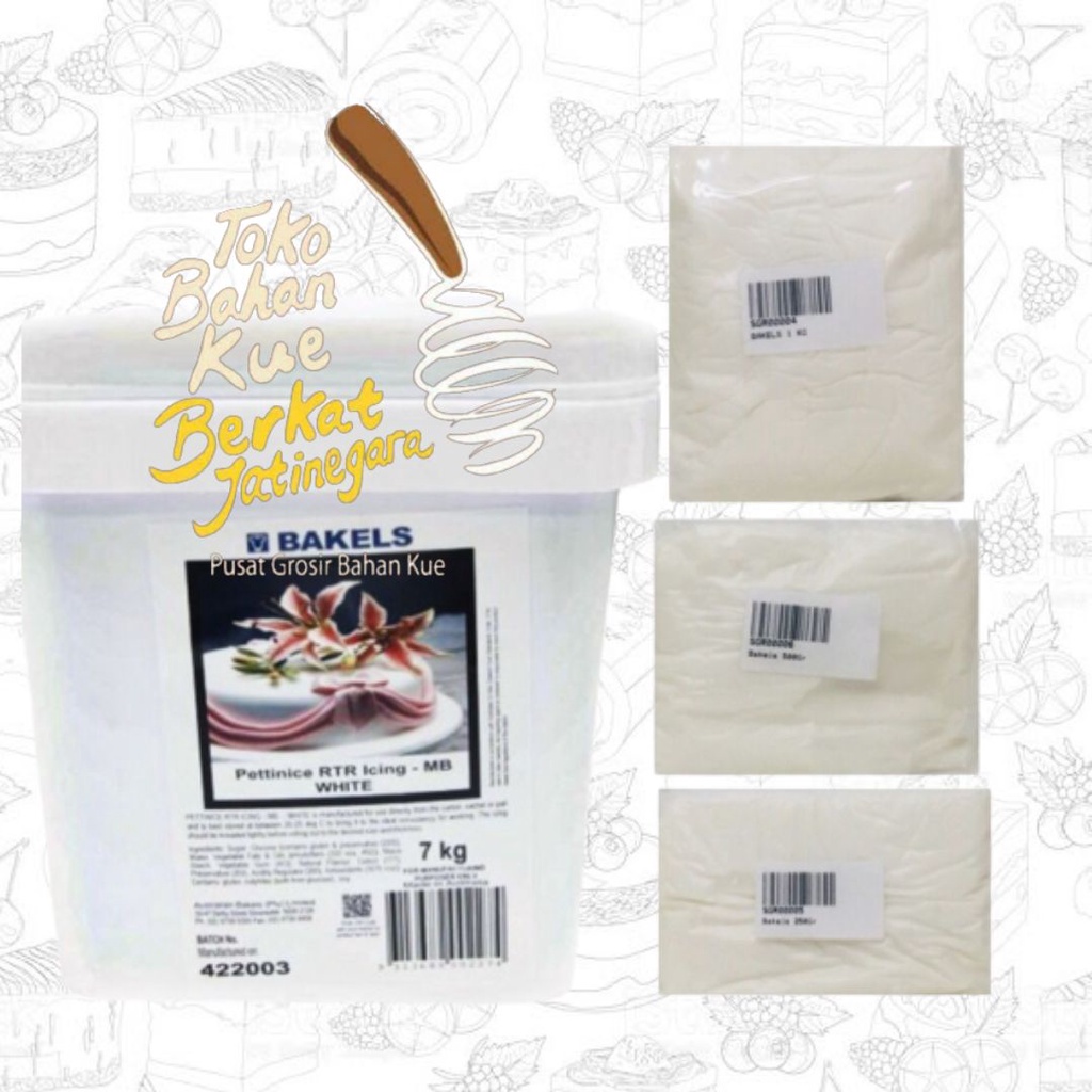 Jual FONDANT BAKELS WHITE REPACK 1 KG / GULA DEKOR | Shopee Indonesia