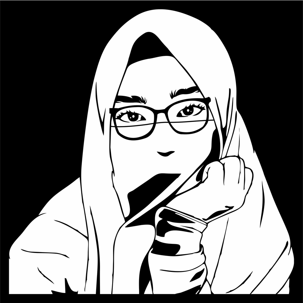 Jual CUTTING STICKER MOBIL SILUET WANITA BERHIJAB 30CM STIKER KACA ...