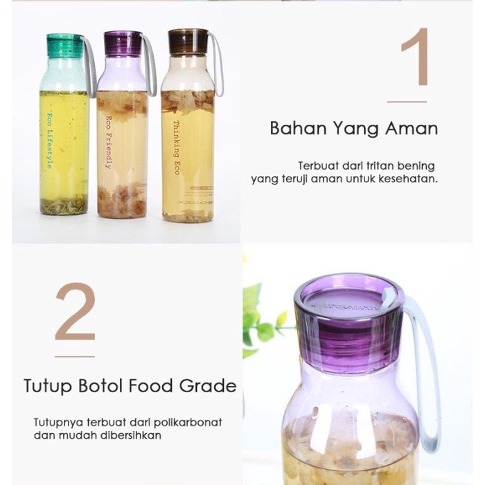 Jual LOCKNLOCK - ECO BOTOL AIR MINUM 550ML (HLC644BRW) | Shopee Indonesia